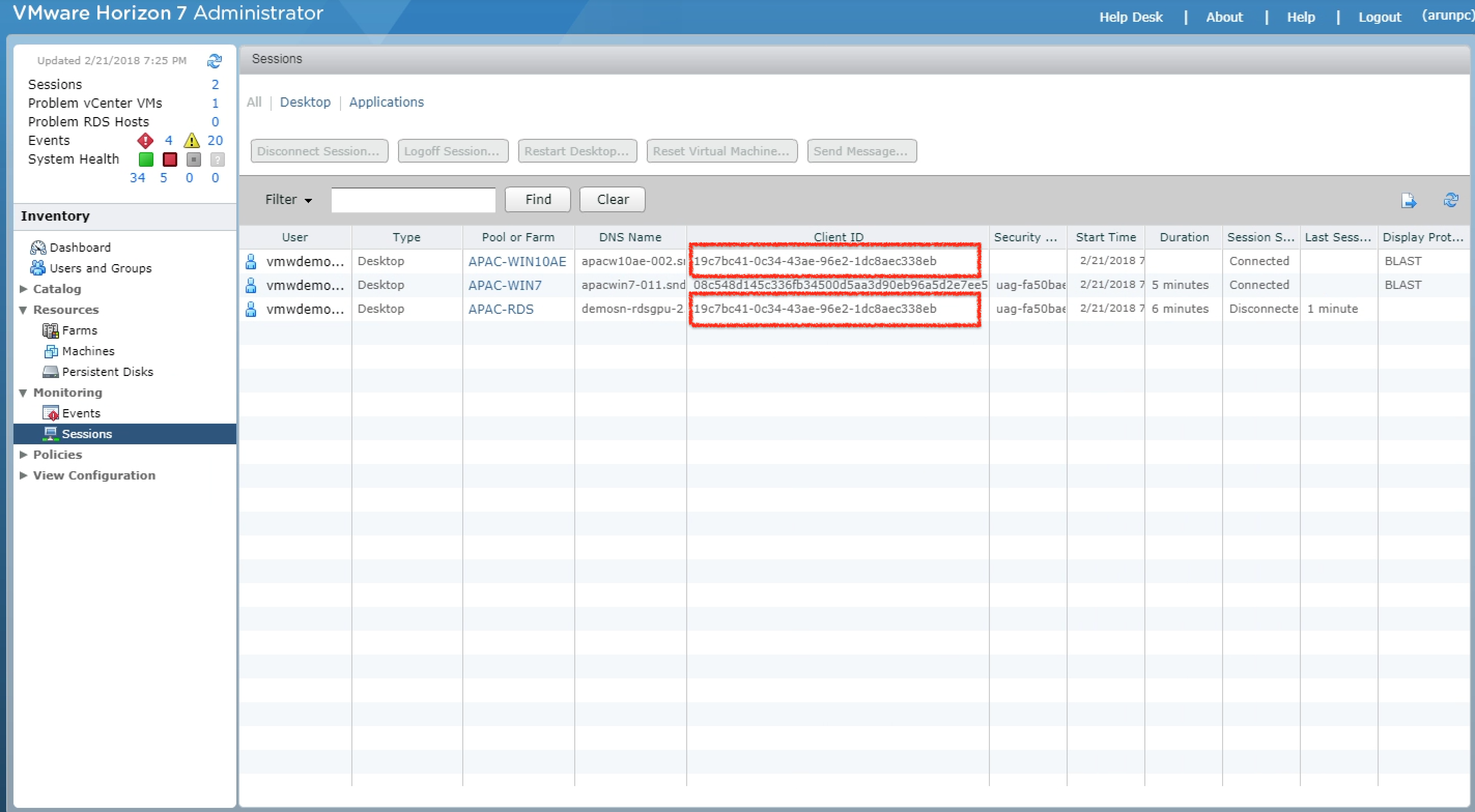 VMware Horizon Client ID explained – Arun.P.C's Blog